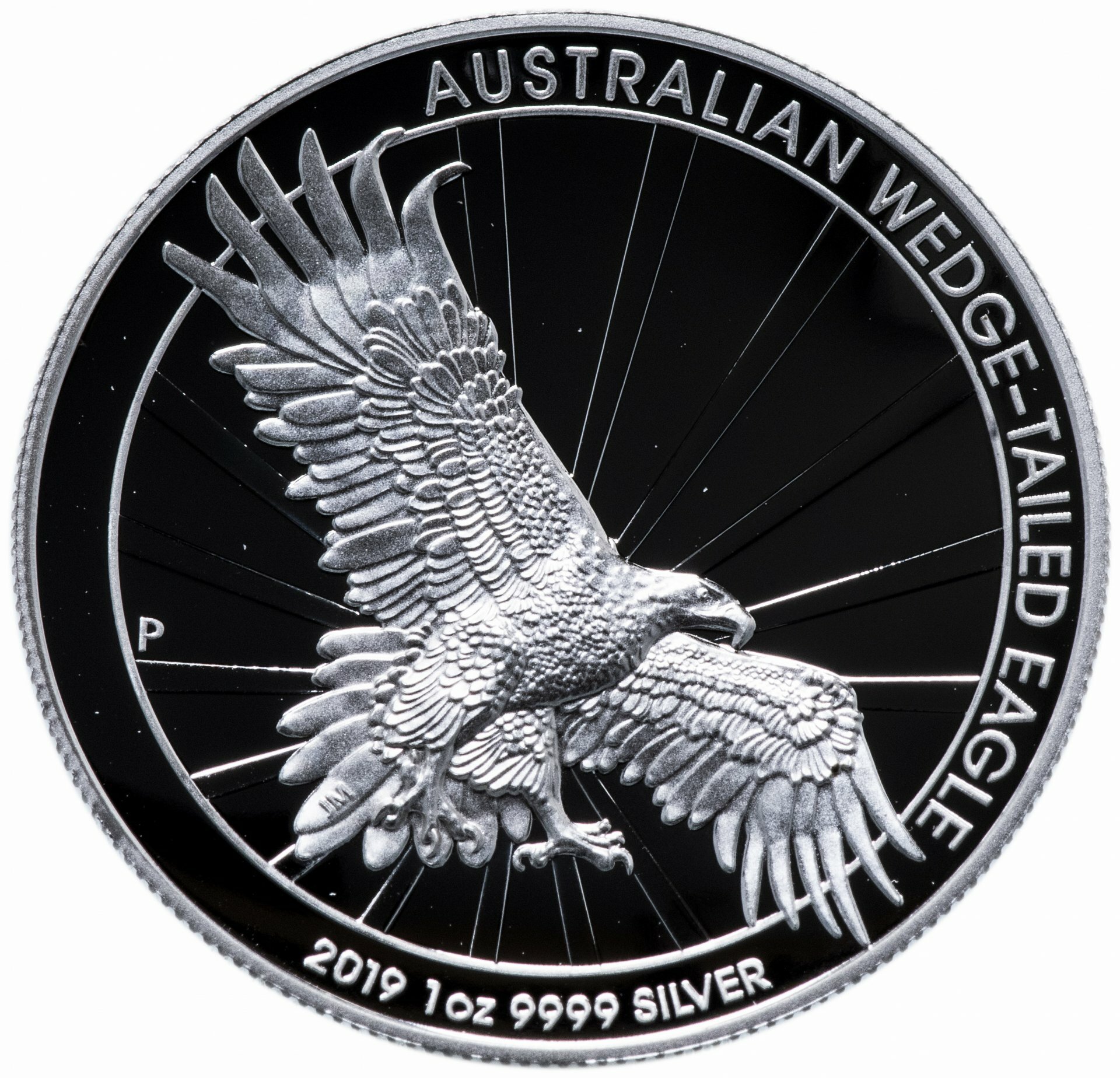 Австралия 1 доллар 2019 "Клинохвостый орел", в футляре с сертификатом, Серебро 999, в сохранности Proof