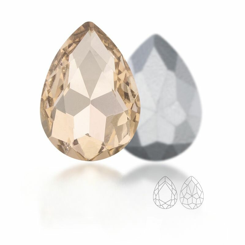 Стразы кристаллы капля стеклянные для декора бижутерии флористики скрапбукинга, набор гранёных камней разных размеров, прозрачные хрустальные стразы для ручного творчества и украшений