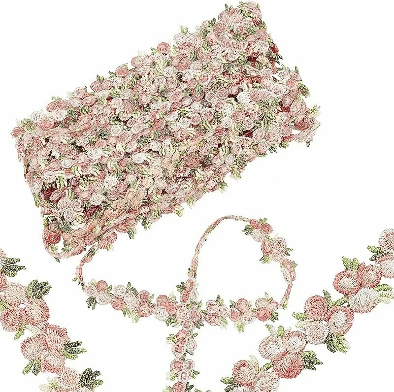 Кружевная лента с цветочным узором 4,5 метра, для DIY шитья, свадебного декора, украшения одежды, праздничного декора