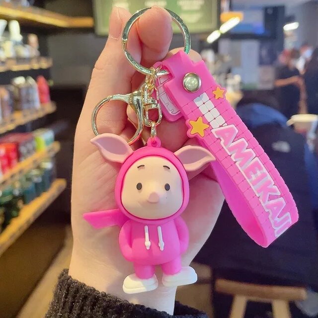 Брелок Disney с мультяшными персонажами: Микки Маус, Минни Маус, ПВХ-кукла, аксессуар для рюкзака, брелок Дональд Дак, подвеска для ключей, подарок для детей.