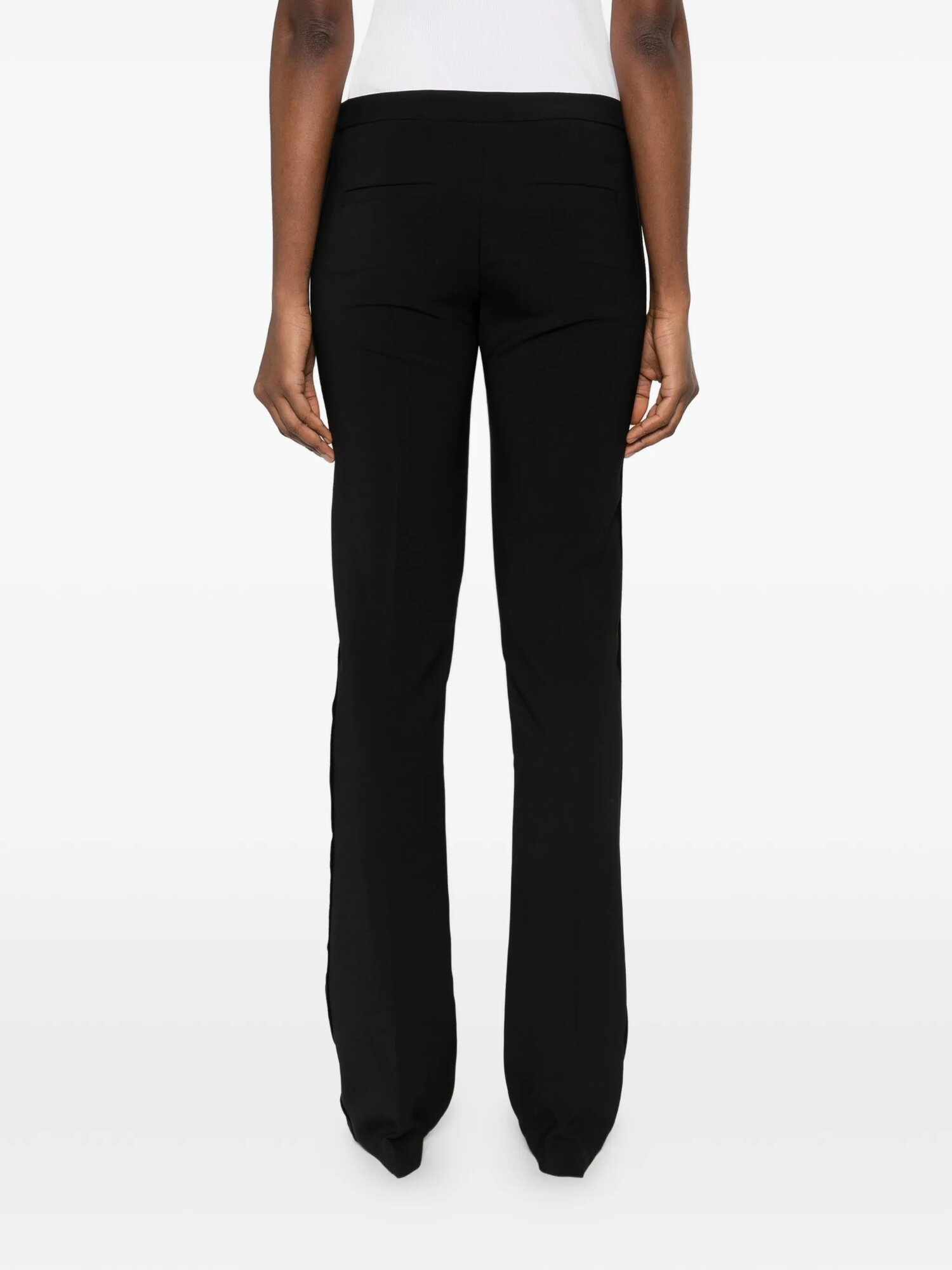 Брюки Elisabetta Franchi Black flared trousers, размер 46, black/black — фото 1