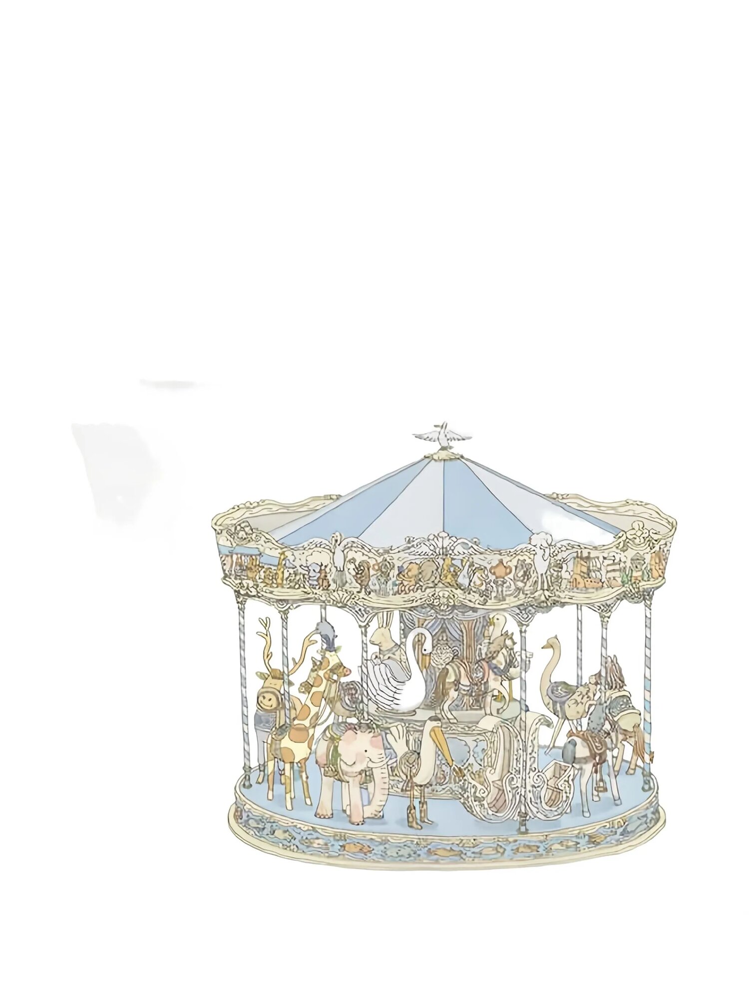 Наволочка с принтом карусели