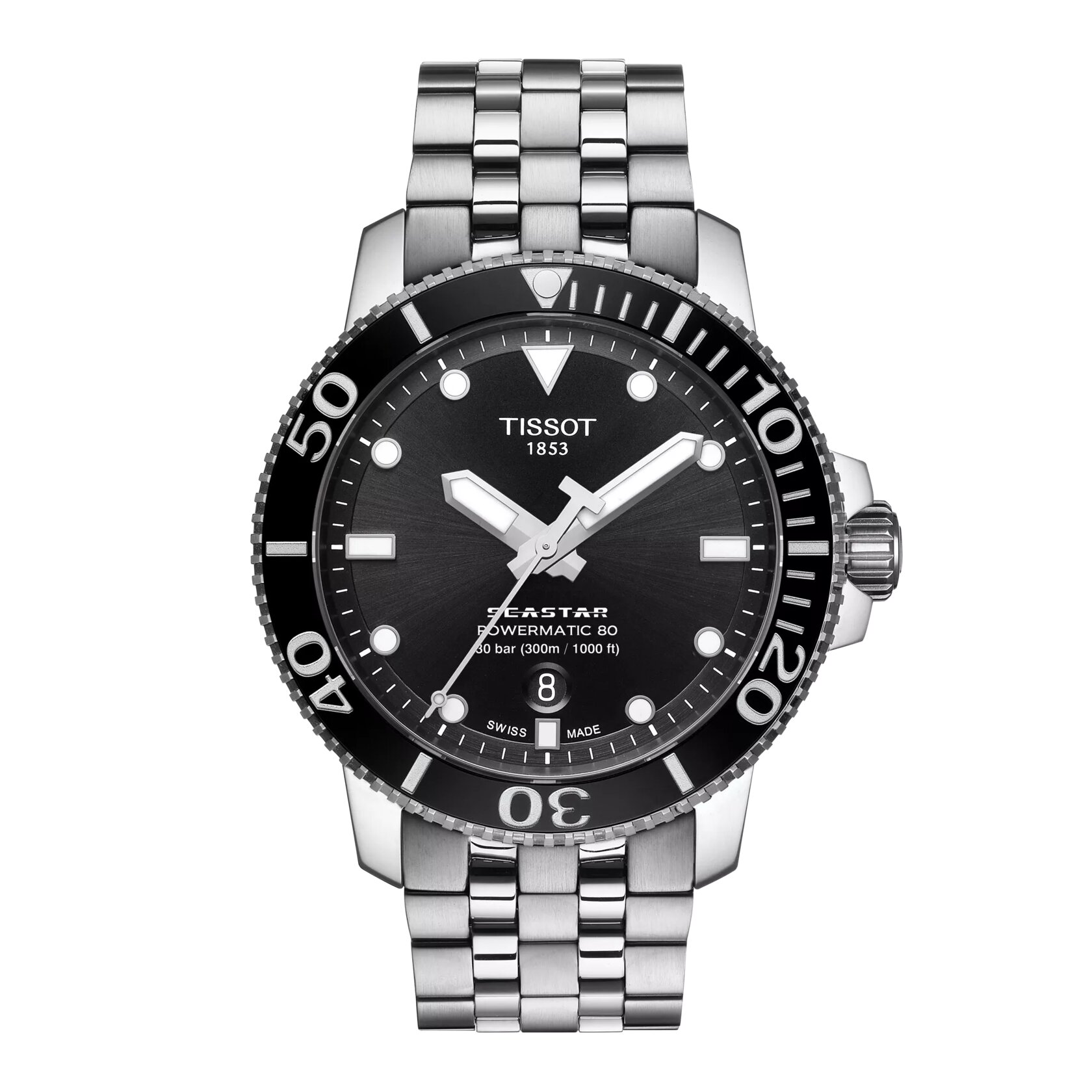 Наручные часы TISSOT, серебристый/черный
