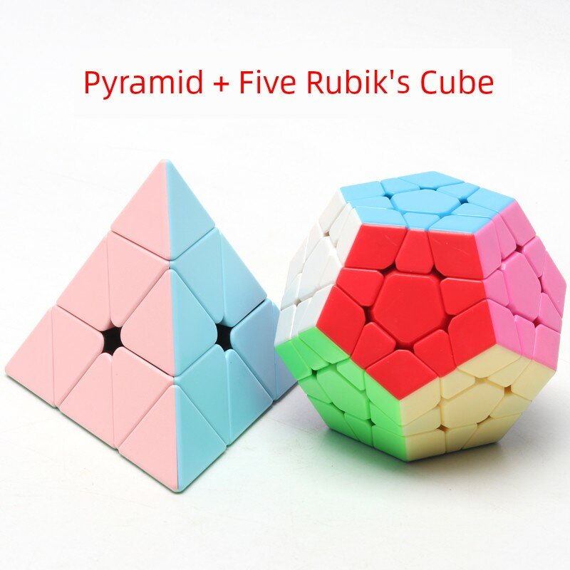 Макарон-пирамида — треугольный кубик Рубика, трехслойный, нерегулярной формы, однотонный, развивающая головоломка для