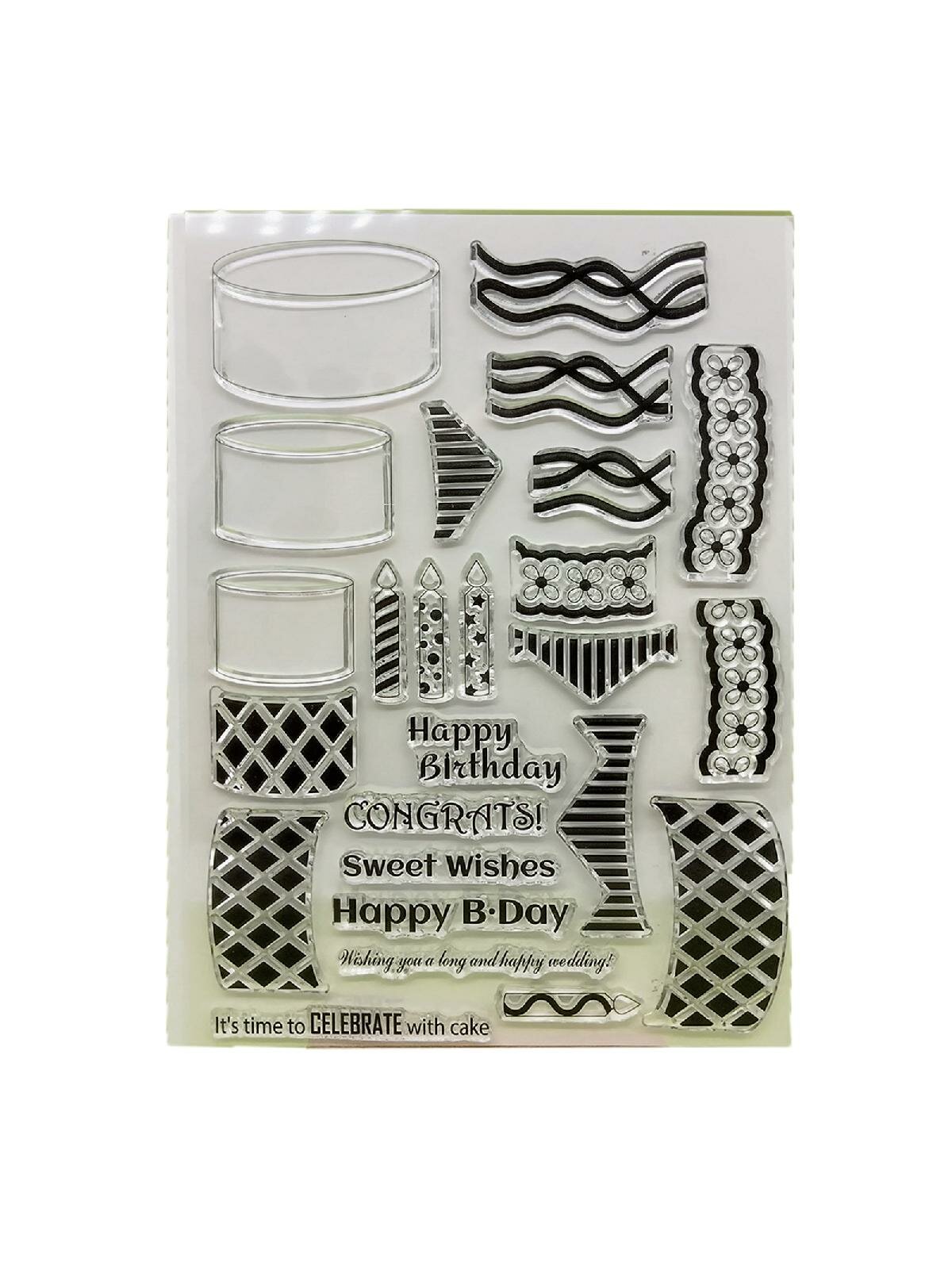 Прозрачные штампы Силиконовые открытки-штампы с узорами 3D-скрапбукинговые штампы