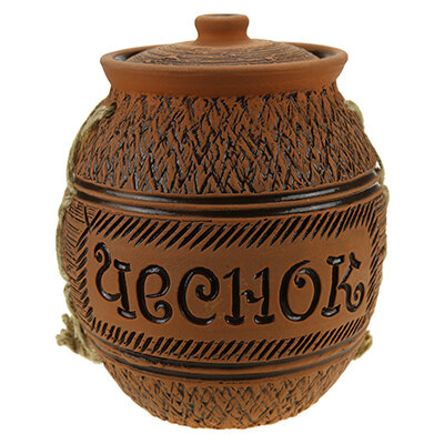 Банка для чеснока Домашняя Мода керамическая "Крынка-1", 3 л, диаметр 13 см, высота 23 см (ИВ91)