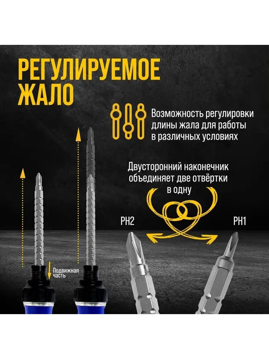 Двустороннее сменное жало для отвертки