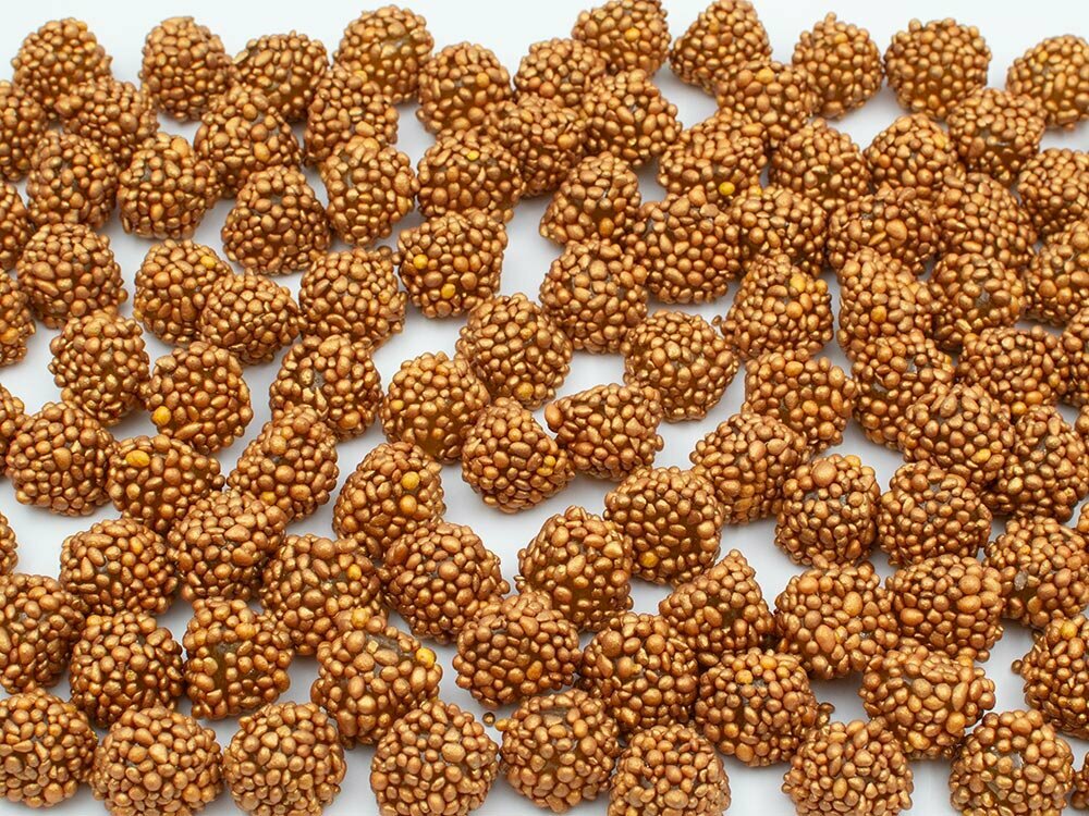 Жевательный мармелад HALAL Хрустящие астероиды "Ягоды в обсыпке золотые" 1кг BURMAR/Испания