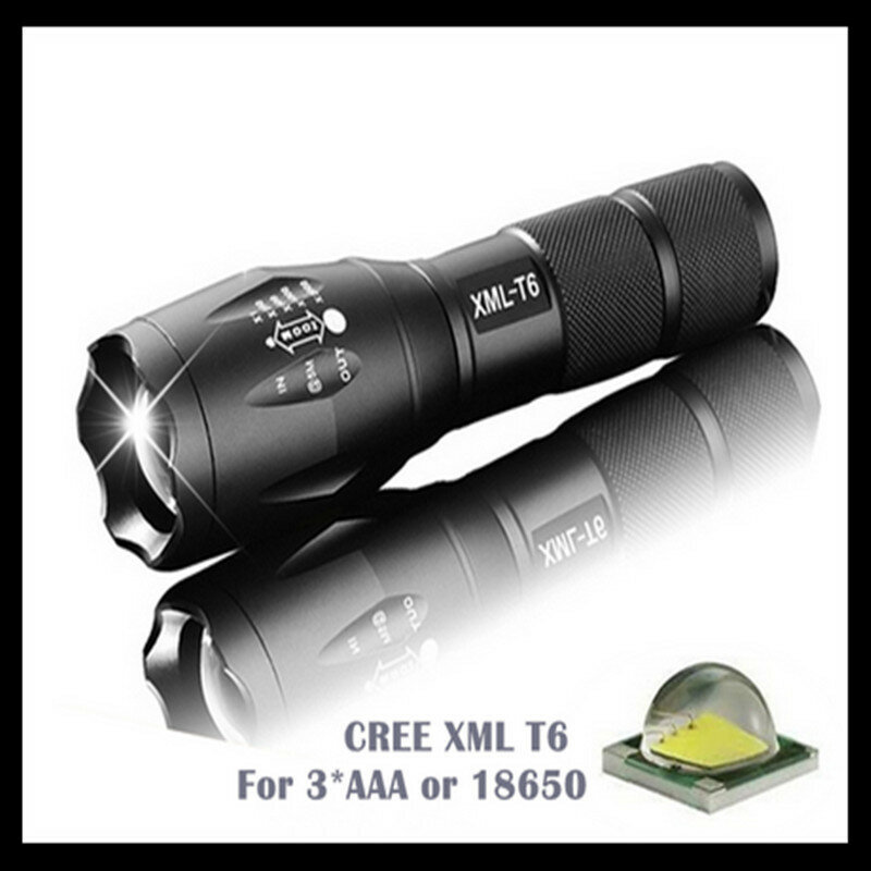 Новый мощный фонарь XML-T6/L2 с телескопическим зумом, светодиодный, перезаряжаемый, модель a100 Фонарик T6 +
