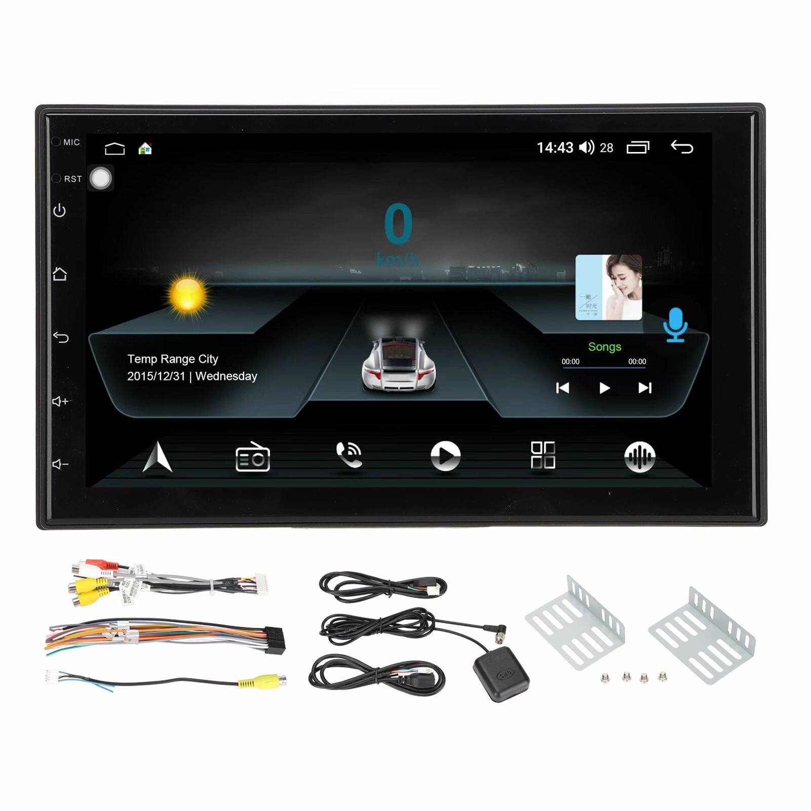 GPS-навигатор 7" сенсорный, Bluetooth, Android 8.1