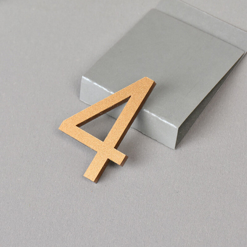 Наклейка с цифрами 0-9 для дверной таблички, Самоклеящаяся акриловая табличка с номером для наружного почтового ящика и отеля, Украшение дома,1 кусок,5x3,3 см