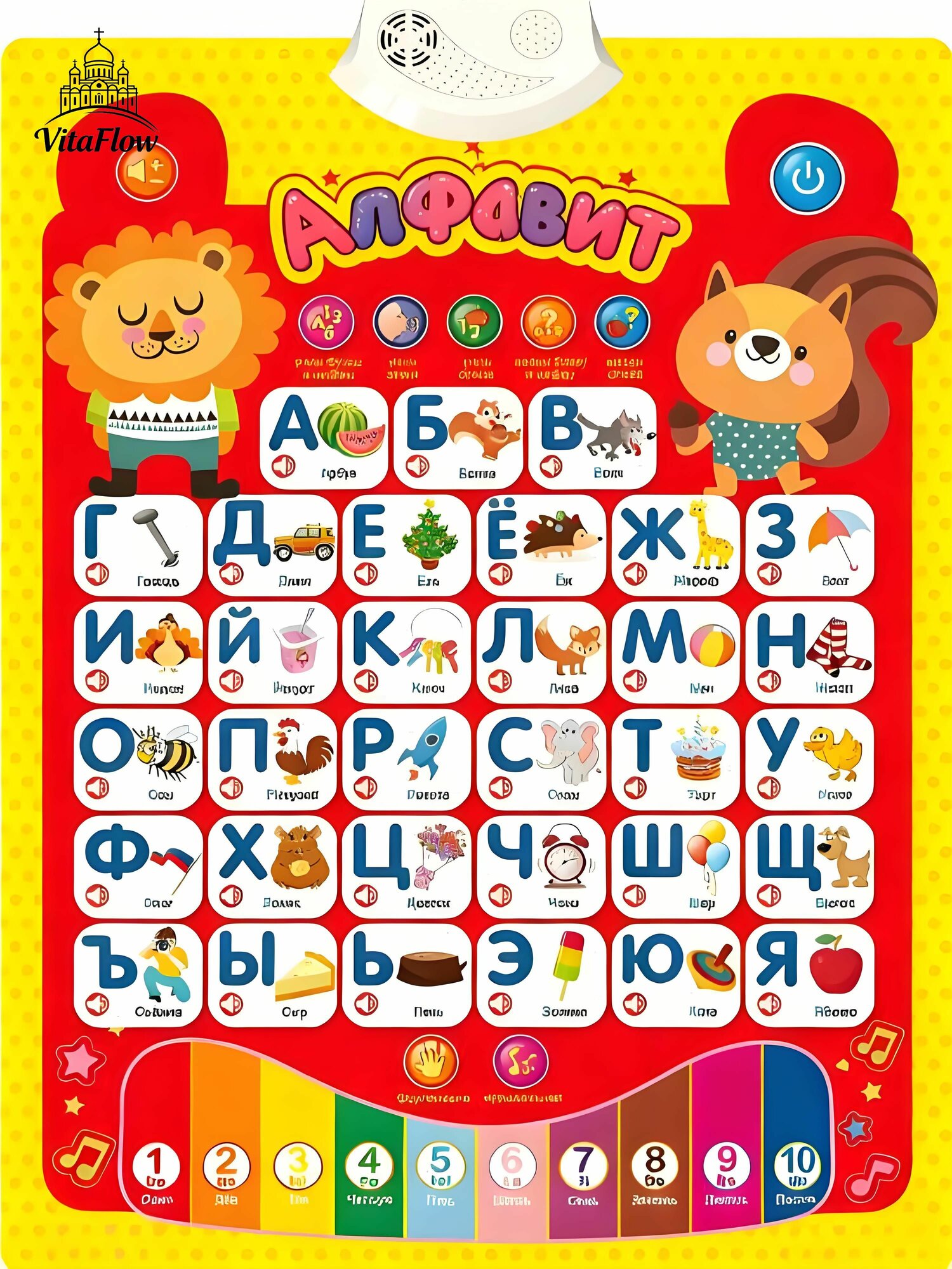 Русский алфавит/пособия по распознаванию детских слов со звуками/интерактивные игры для родителей и детей