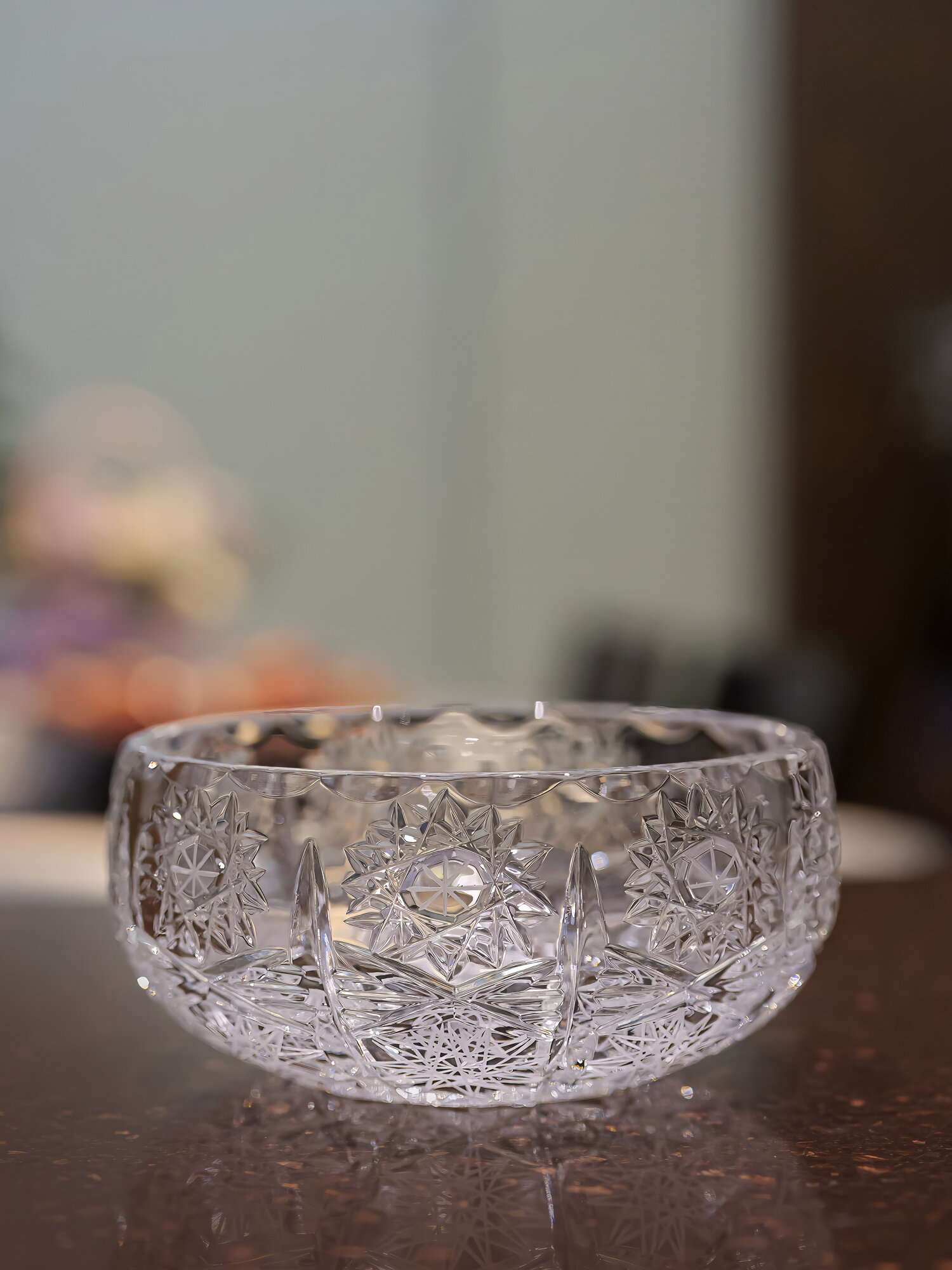 Хрустальная ваза для конфет и фруктов, для подачи и сервировки, высота 5.6 см, Неман 1100/18, 6022/4