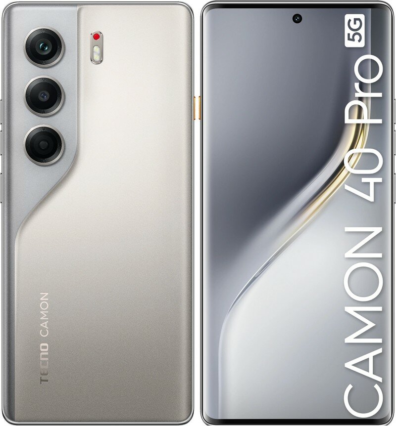 6.78" Смартфон TECNO Camon 40 Pro 5G 12/256Gb, NFC, AMOLED, 144Гц, 5200мAч, титановый