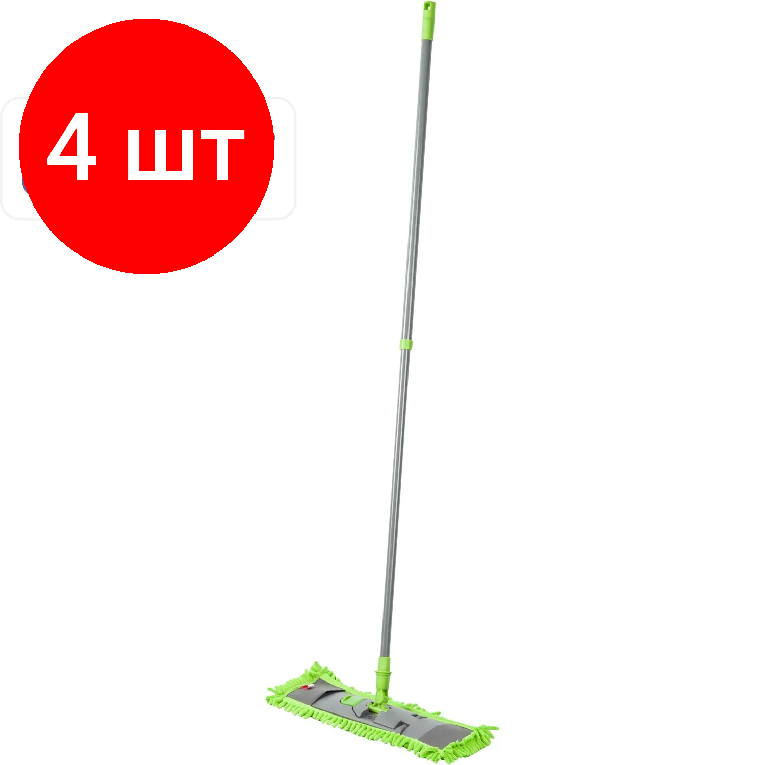 Комплект 4 штук, Швабра флаундер YORK Сальса с плоским мопом