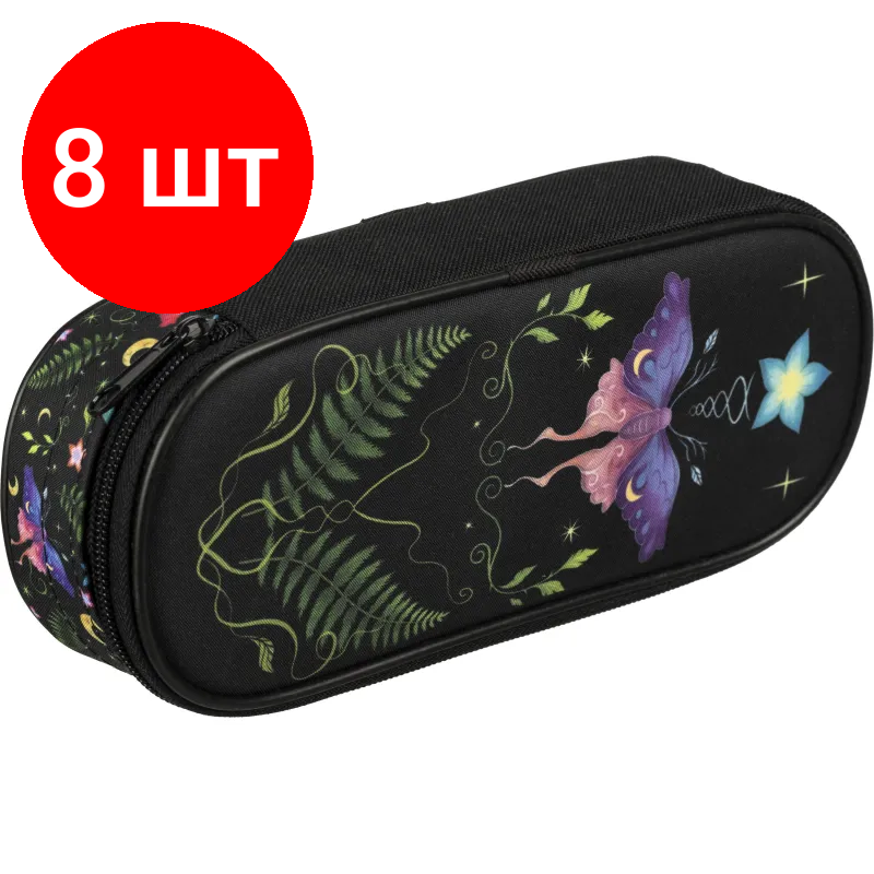 Комплект 8 штук, Пенал Комус Класс Сказочный лес, ткань, 220х90х50 мм, ПМК 37-20