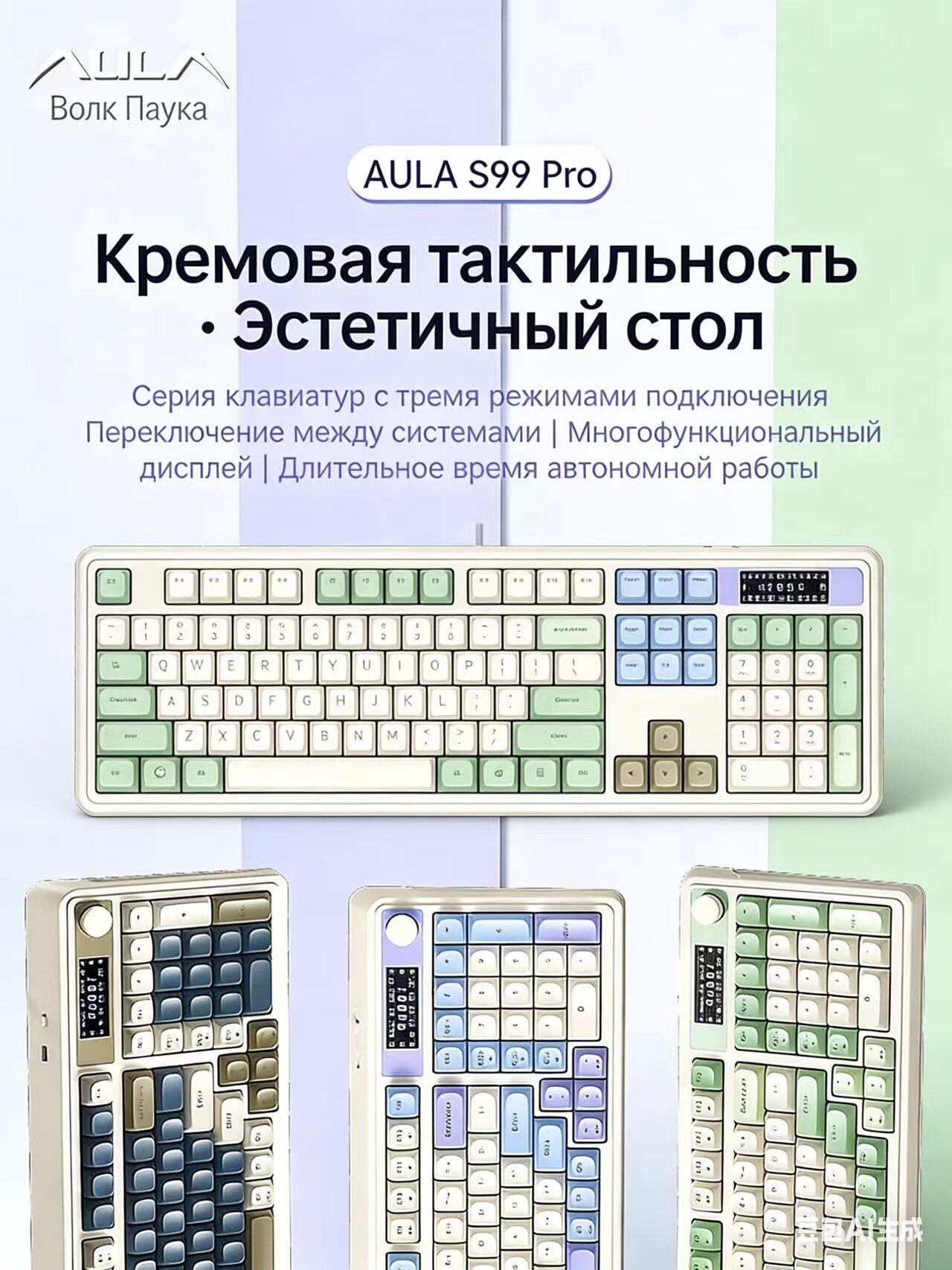Беспроводная механическая игровая клавиатура AULA S99 S99pro