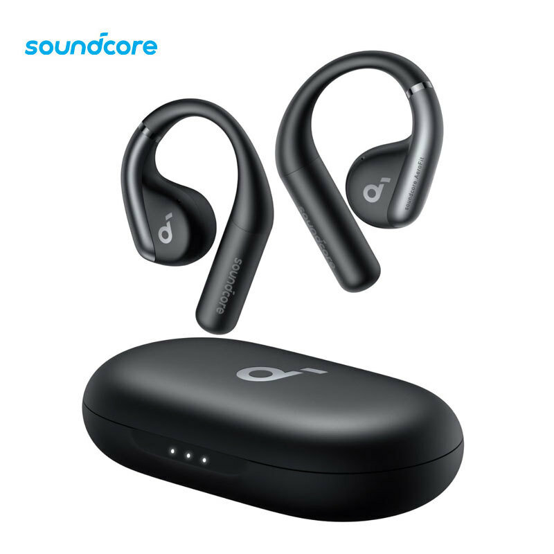 Soundcore AeroFit беспроводные наушники True Wireless с 42-часовой батареей, Bluetooth 5.3, шумоподавление, черные