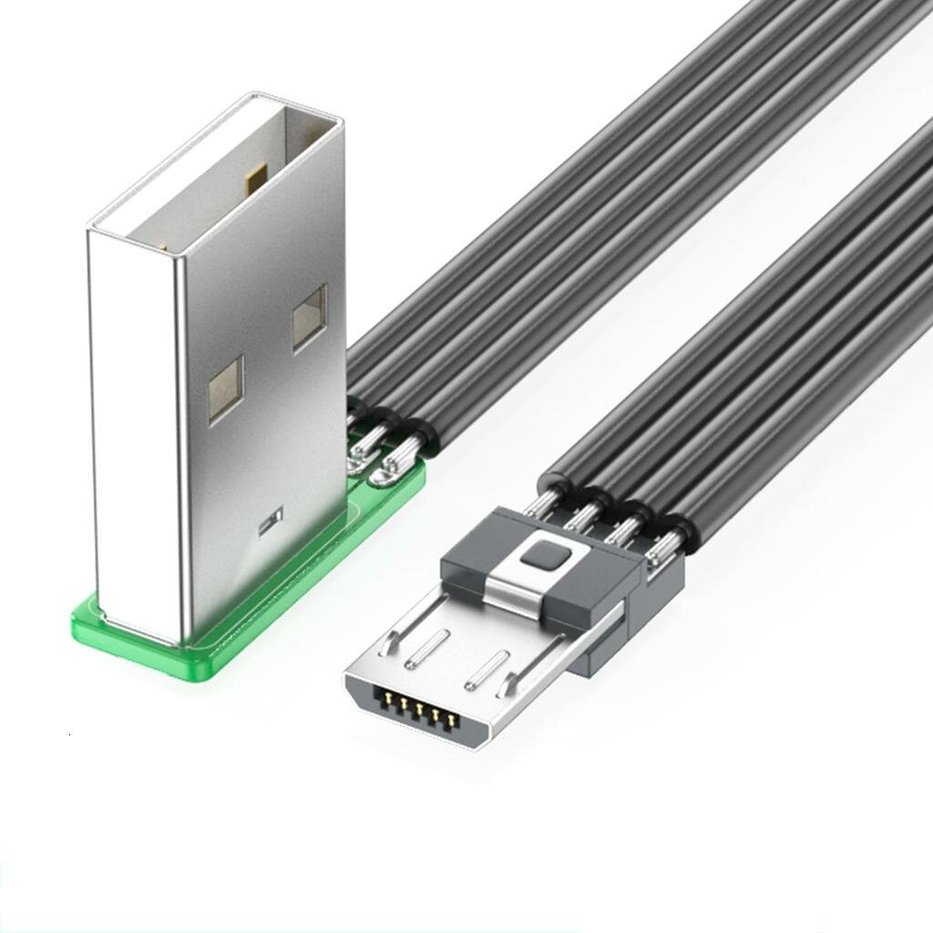Гибкий силиконовый кабель USB 2.0–USB, 5cm - USB справа