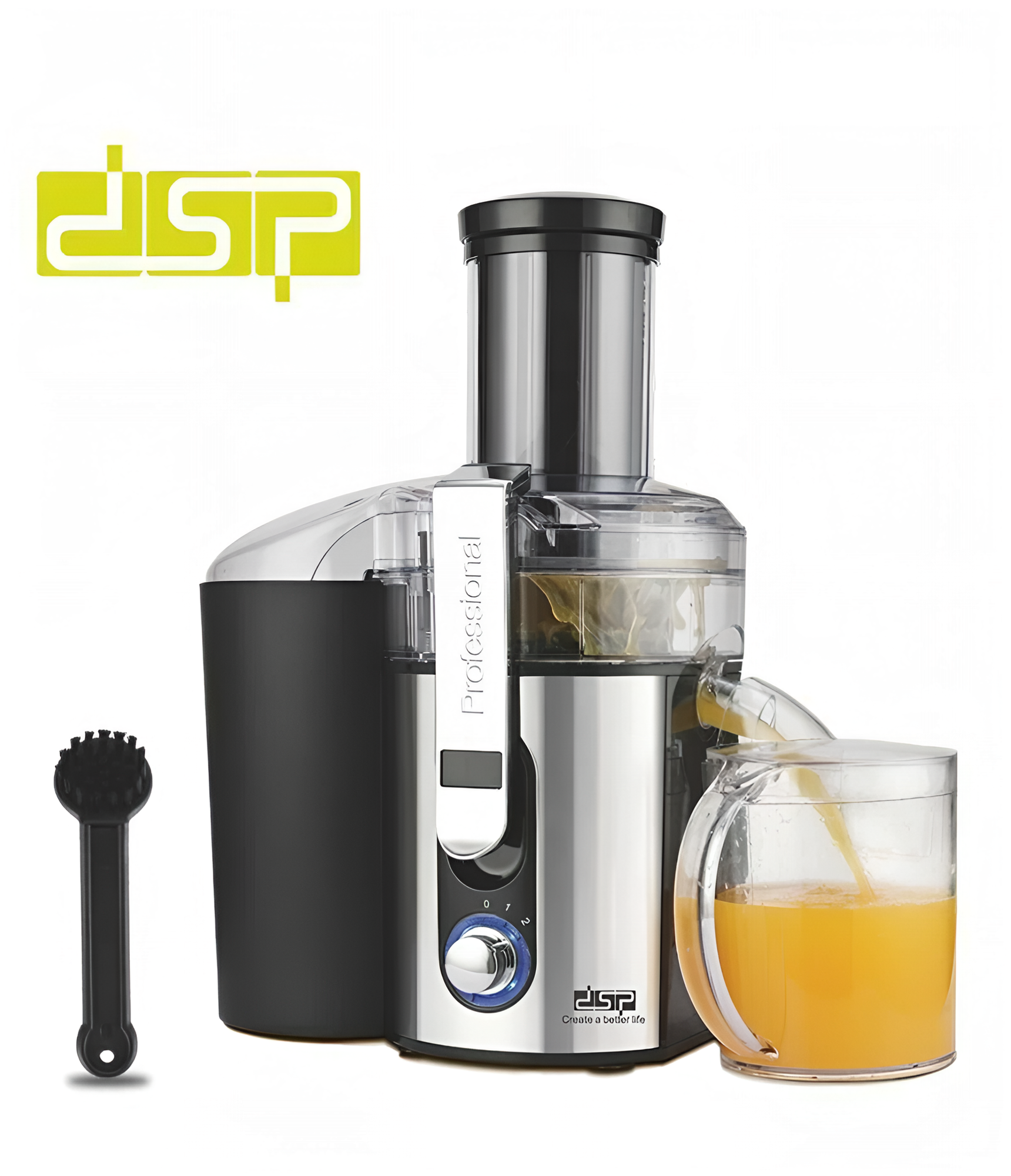 Соковыжималка электрическая DSP KJ-3057, цвет черно-серый 1000 Вт