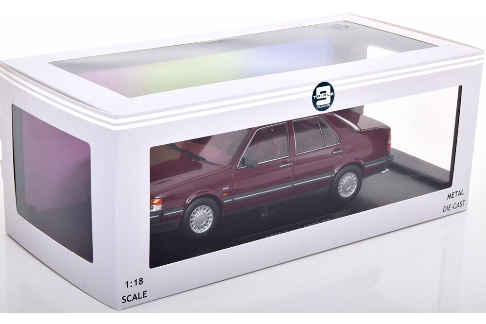 Модель коллекционная TRIPLE 9 Saab 9000 cd 1990 dark red — фото 1
