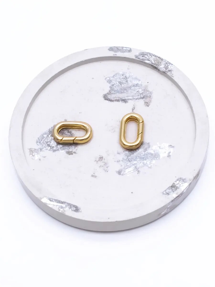 8523/2 Овал замок карабин для браслетов и барсеток люкс А++