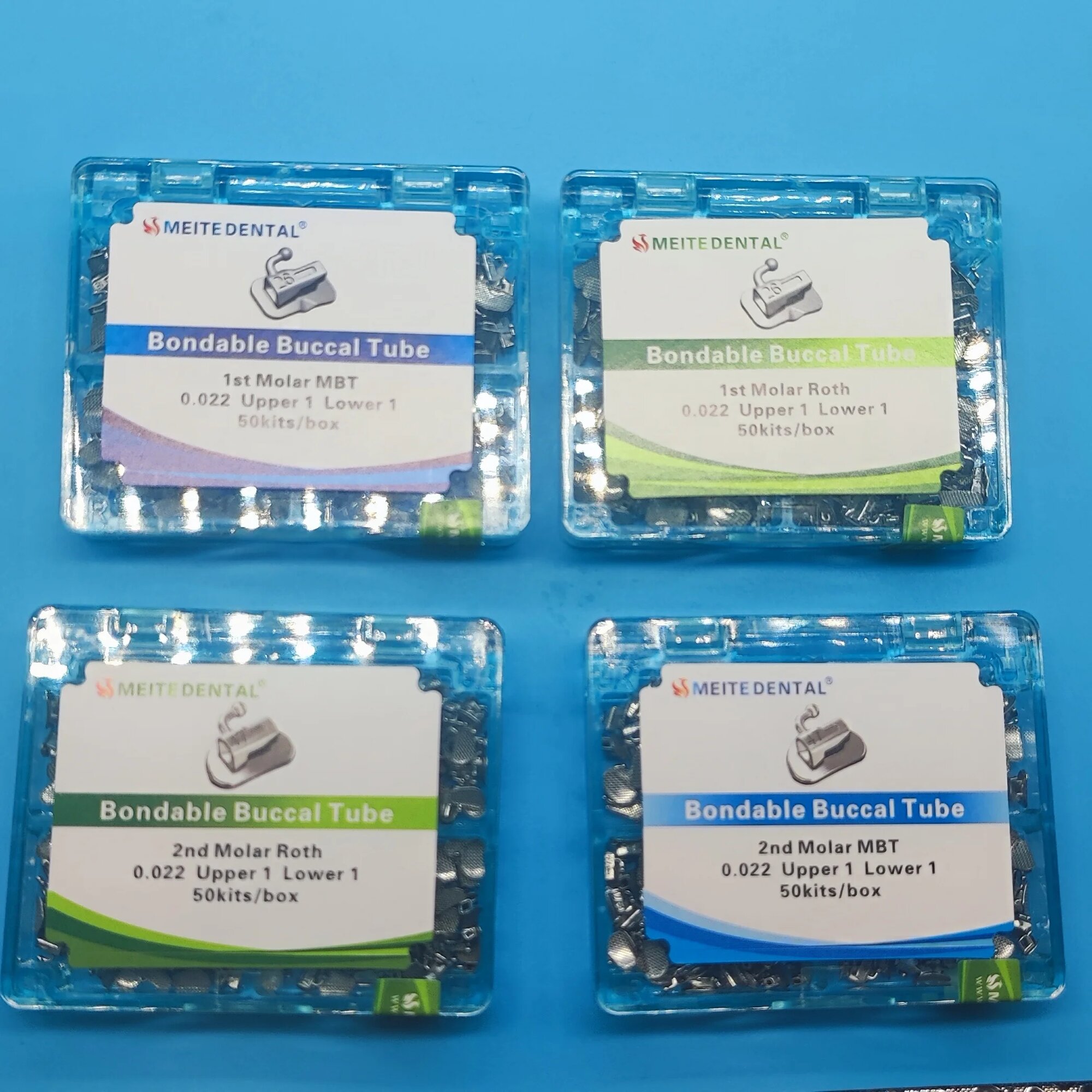 Буккальные трубки Roth/MBT 0,022 склеиваемая сетчатая основа Non-cov 200 шт. 1ST MBT