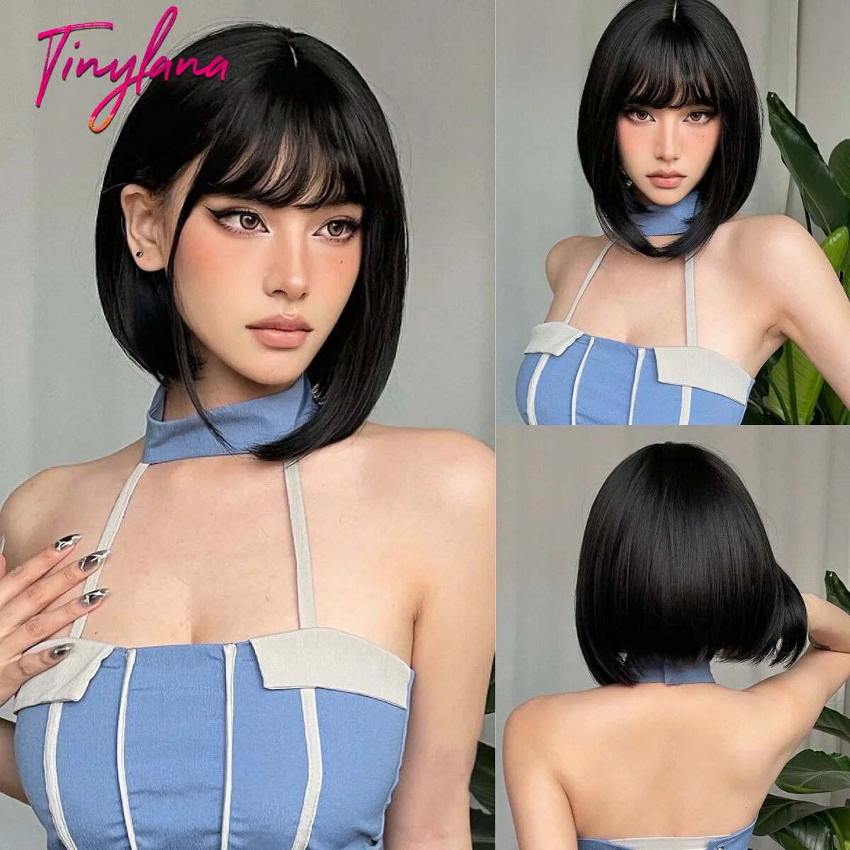 Черный парик-каре TINY LANA WL1081-1