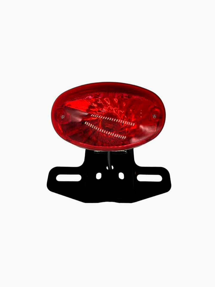 Стоп сигнал на мопед Альфа (тюнинг, овальный) с кронштейном