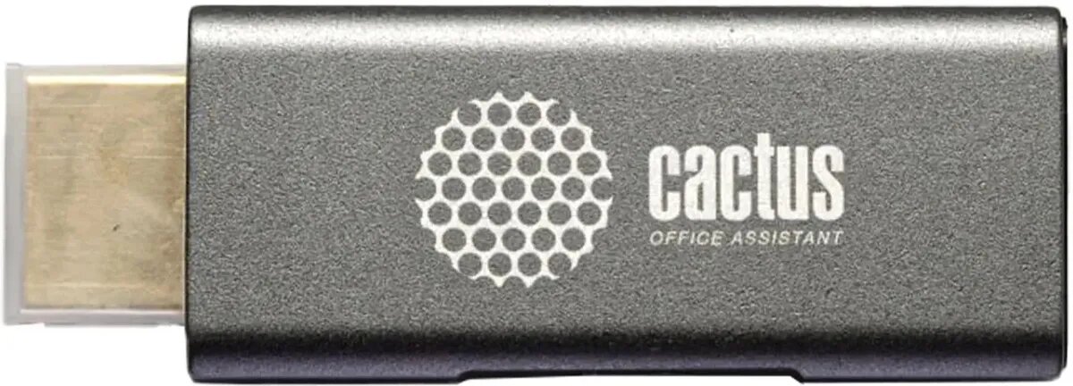 Переходник аудио-видео Cactus CS-HDMI-DP-ADR HDMI (m)/DisplayPort (f) позолоч. конт. серый
