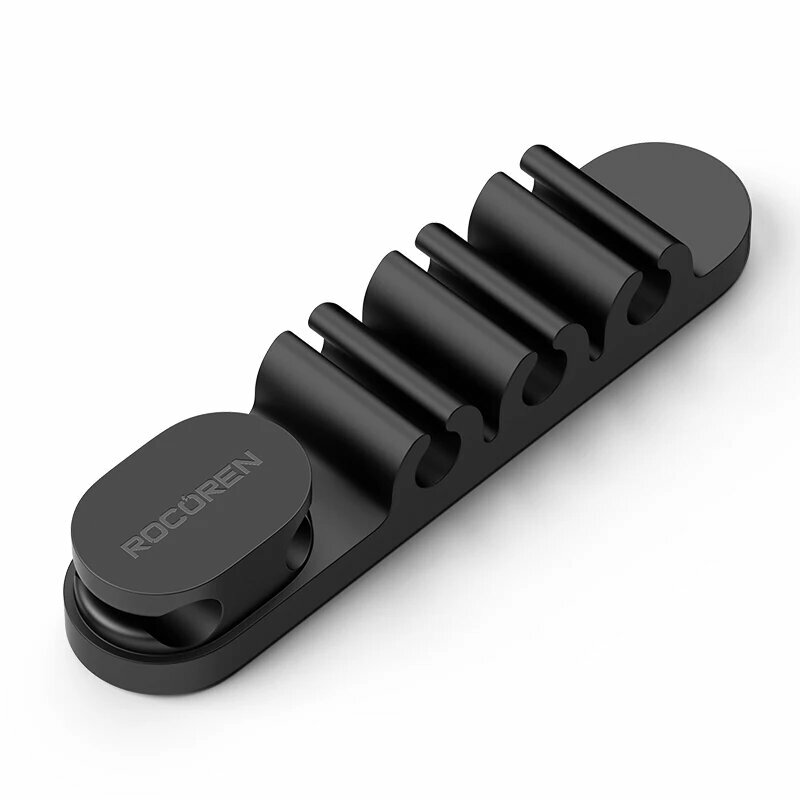 Кабельный органайзер Rocoren, устройство для намотки USB-кабеля, зажимы для настольного управления, держатель кабеля для мыши, наушников, силиконовый органайзер, протектор