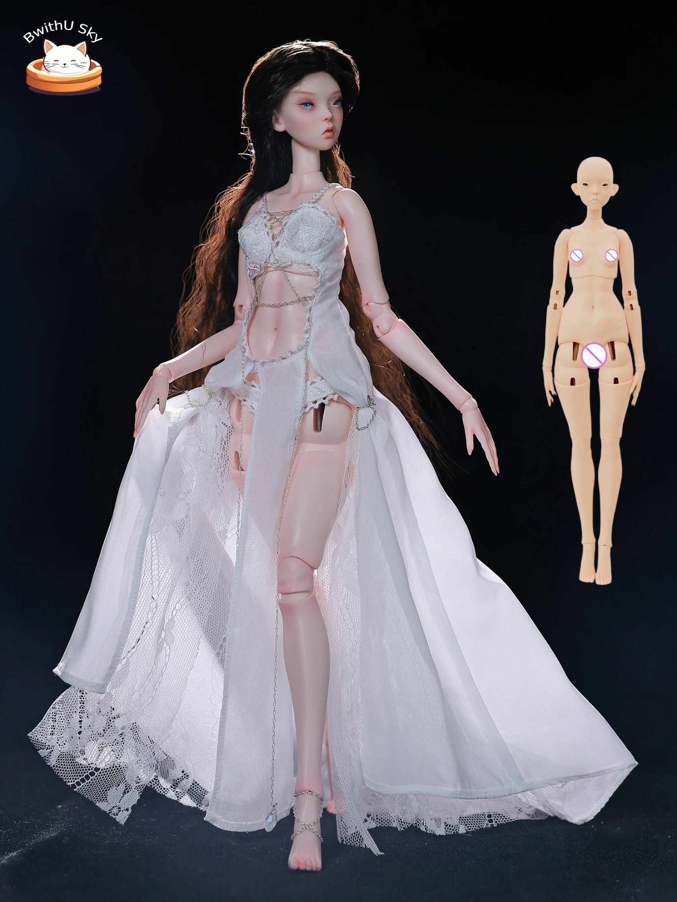 Кукла BwithU "Phyllise", 1/4 обнаженная кукла с нормальной кожей, без макияжа, без аксессуаров