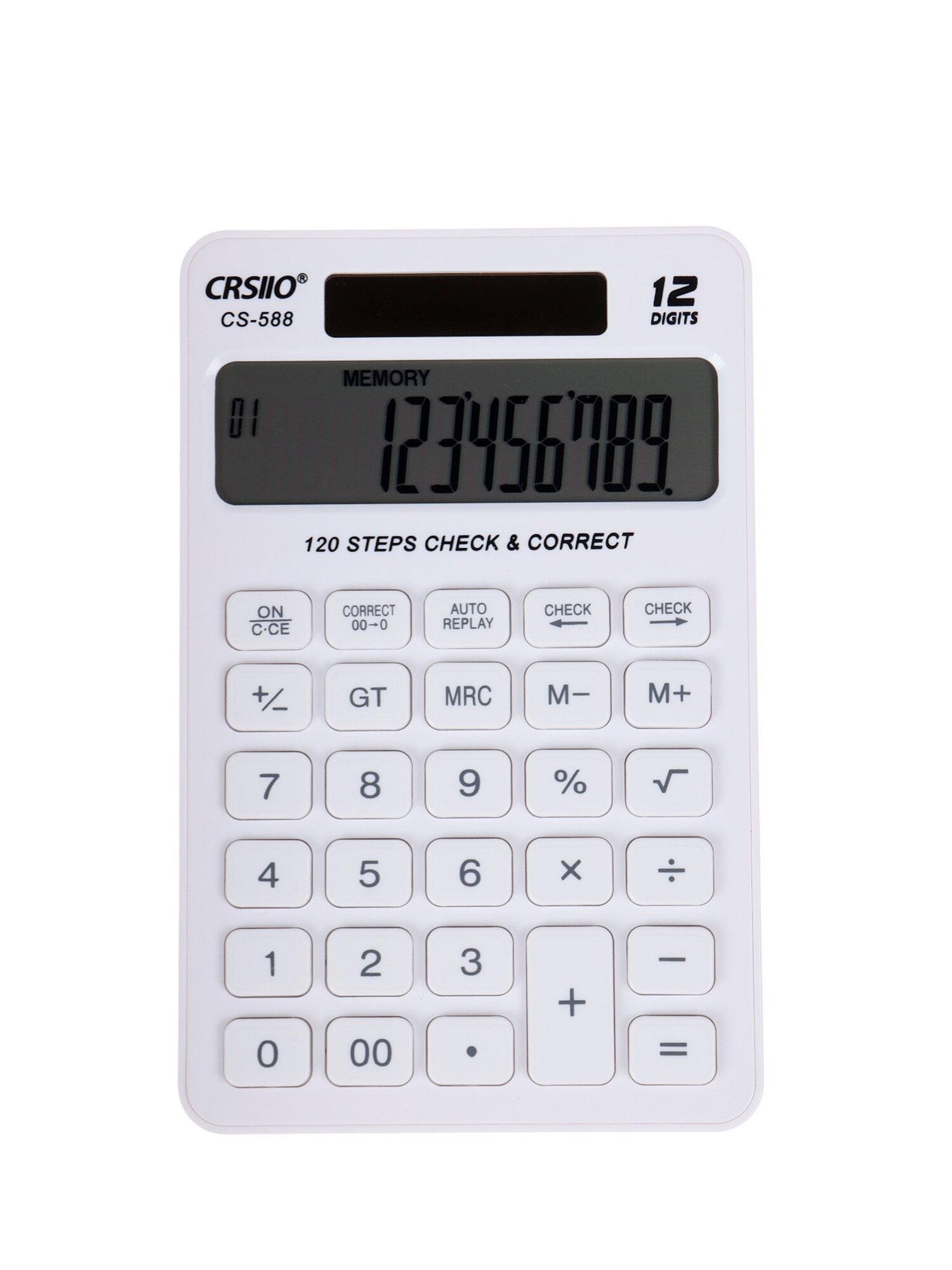 Калькулятор настольный 12-разрядный CS-588 корпус белый