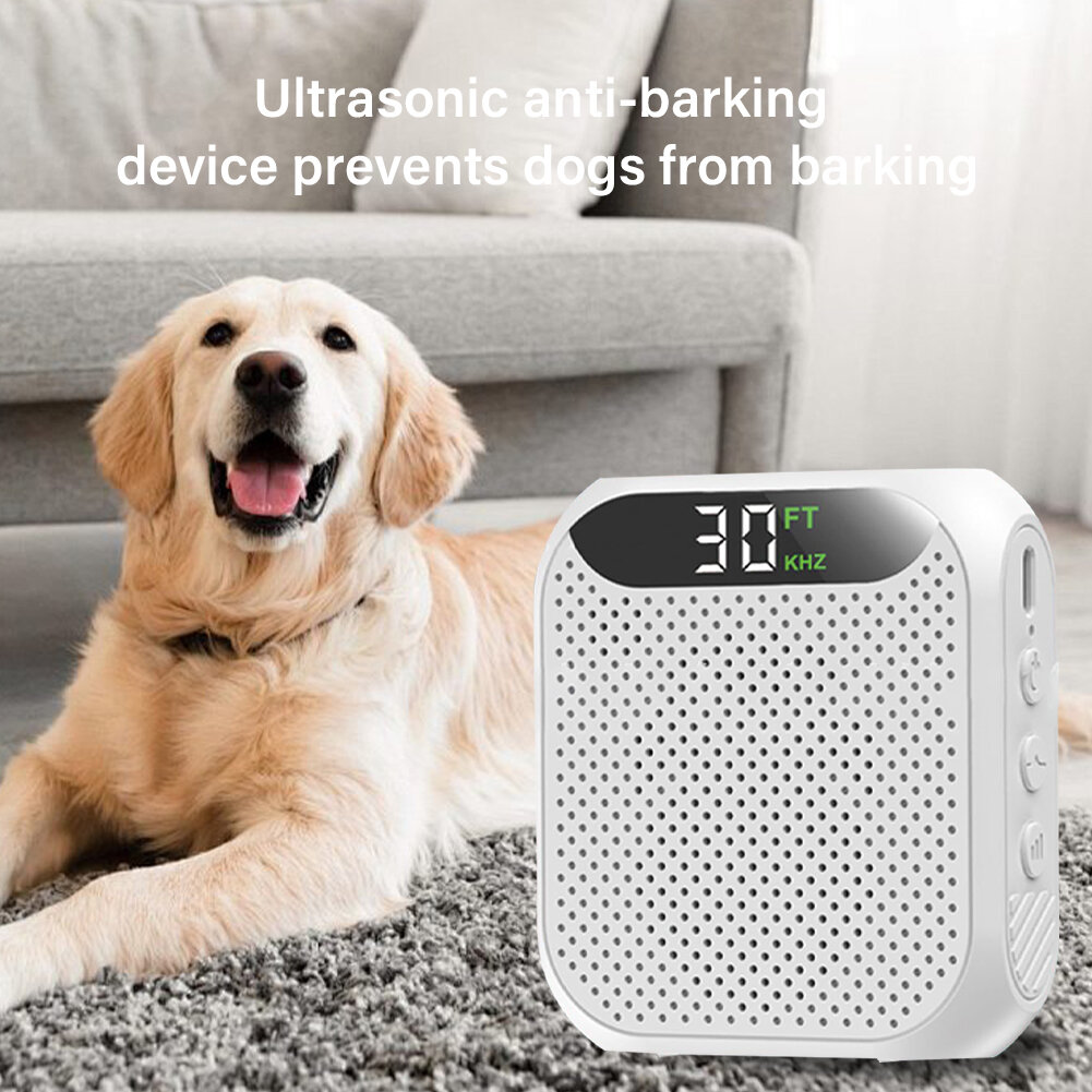 Ультразвуковое устройство против лая, 3 режима, дальность действия 30 футов, для использования на улице