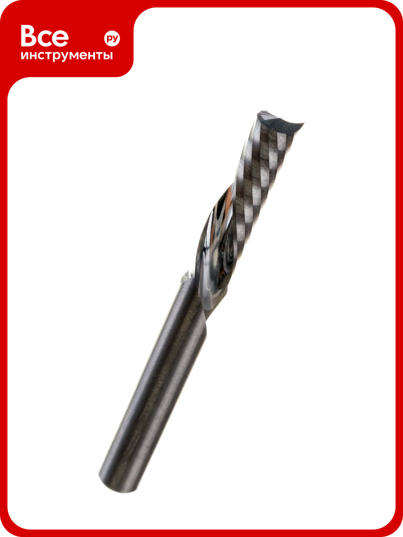 Фреза спиральная однозаходная стружка вниз (6х22х55 мм; хв-к 6 мм) N1LXD6.22 DJTOL, обработки пластиков
