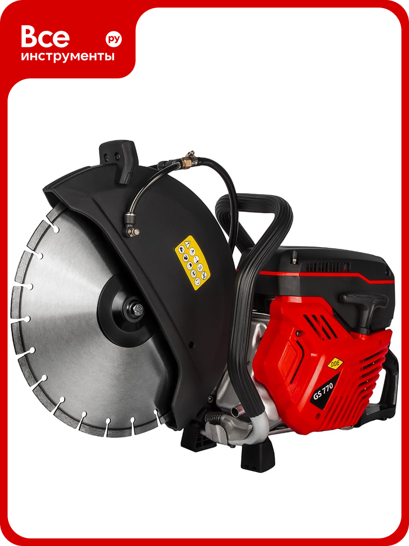 Резчик бензиновый ручной DDE GS 770-14 (75 см3, диск 350 мм/14 ) 916-141, металл