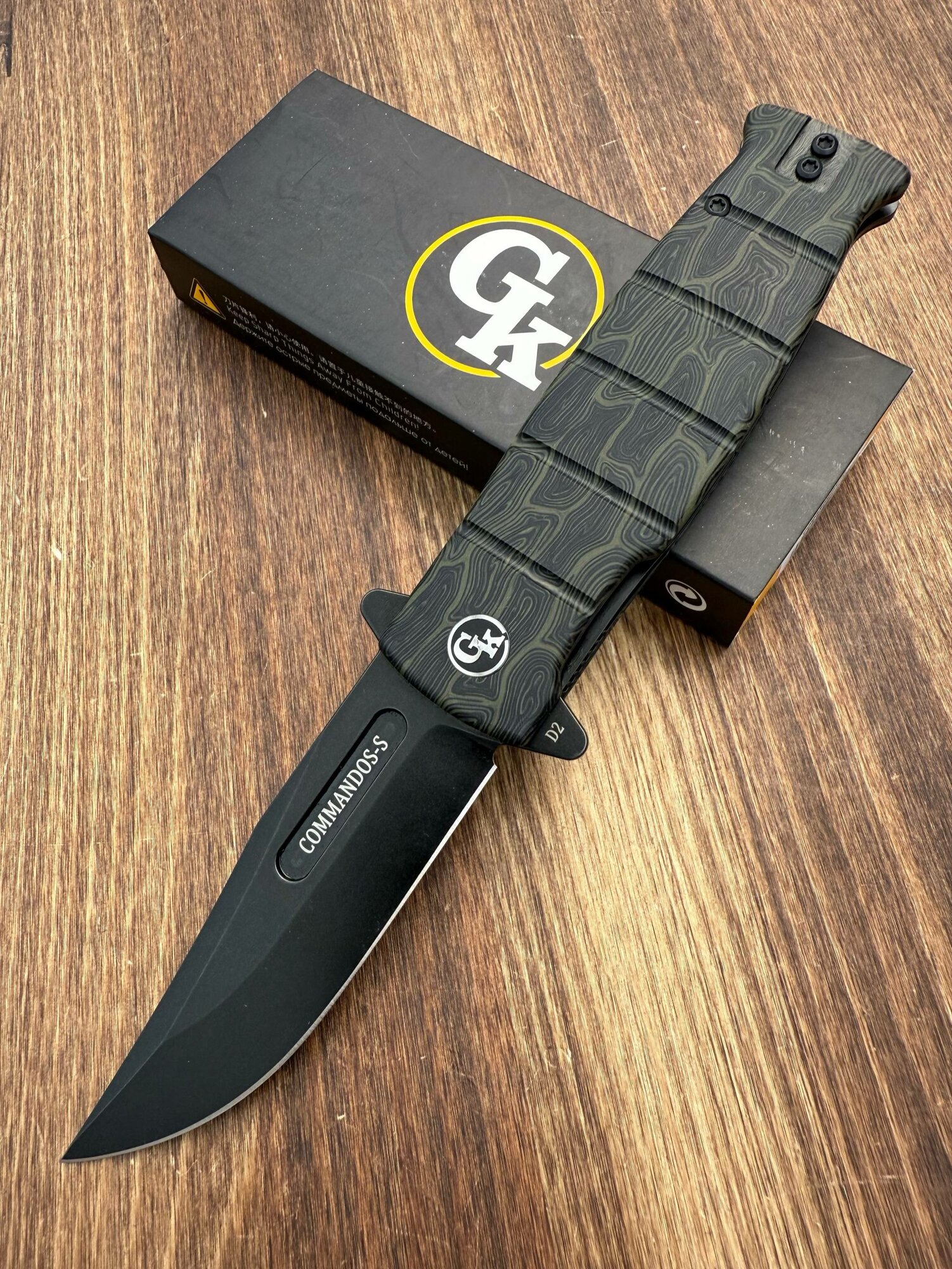 Нож складной Gallery of Knives "Commandos-S", сталь D2, рукоять Gmascus