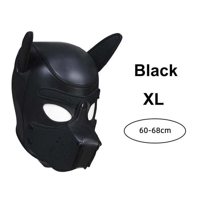 Маски для вечеринок размера XL, маска для щенка, игрушечная собака, капюшон, мягкая латексная маска для ролевых игр, косплей, полноразмерная маска с ушами на Хэллоуин, секс-игрушка для женщин