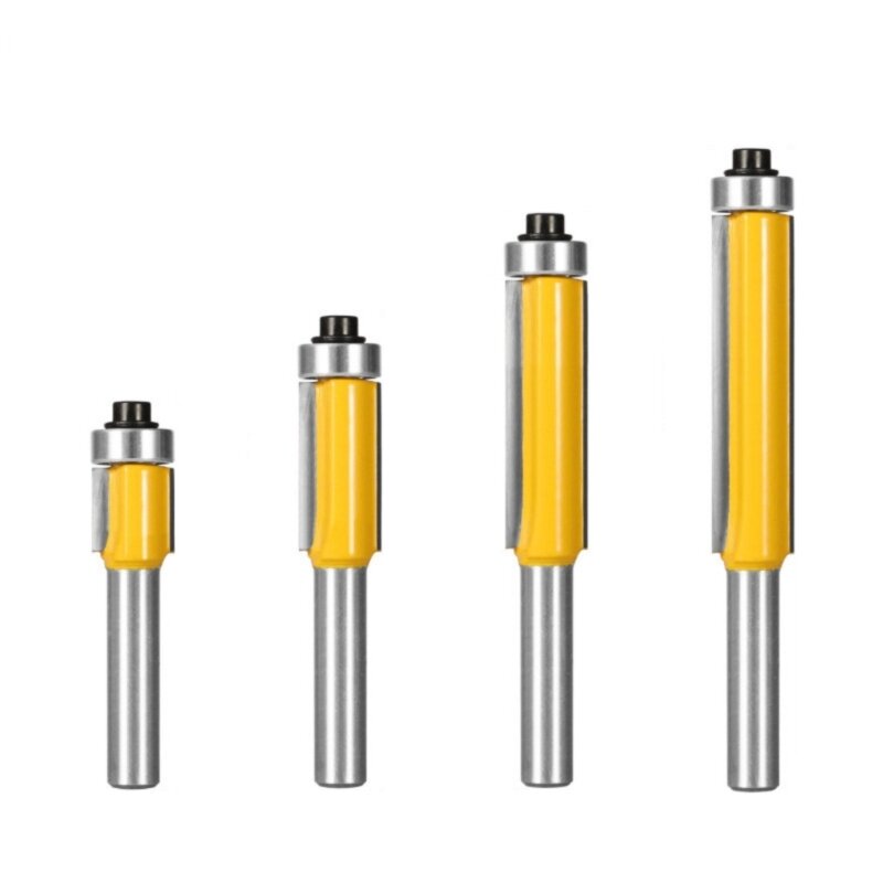 Высокоскоростная Фреза Для Заподлицо Обрезной Обработки С Шарикоподшипниковым Валом 8 мм Для Обрезки Древесины, Обрезки Кромок, Копирования Фанеры, Инструмента Из Твердых Пород дерева