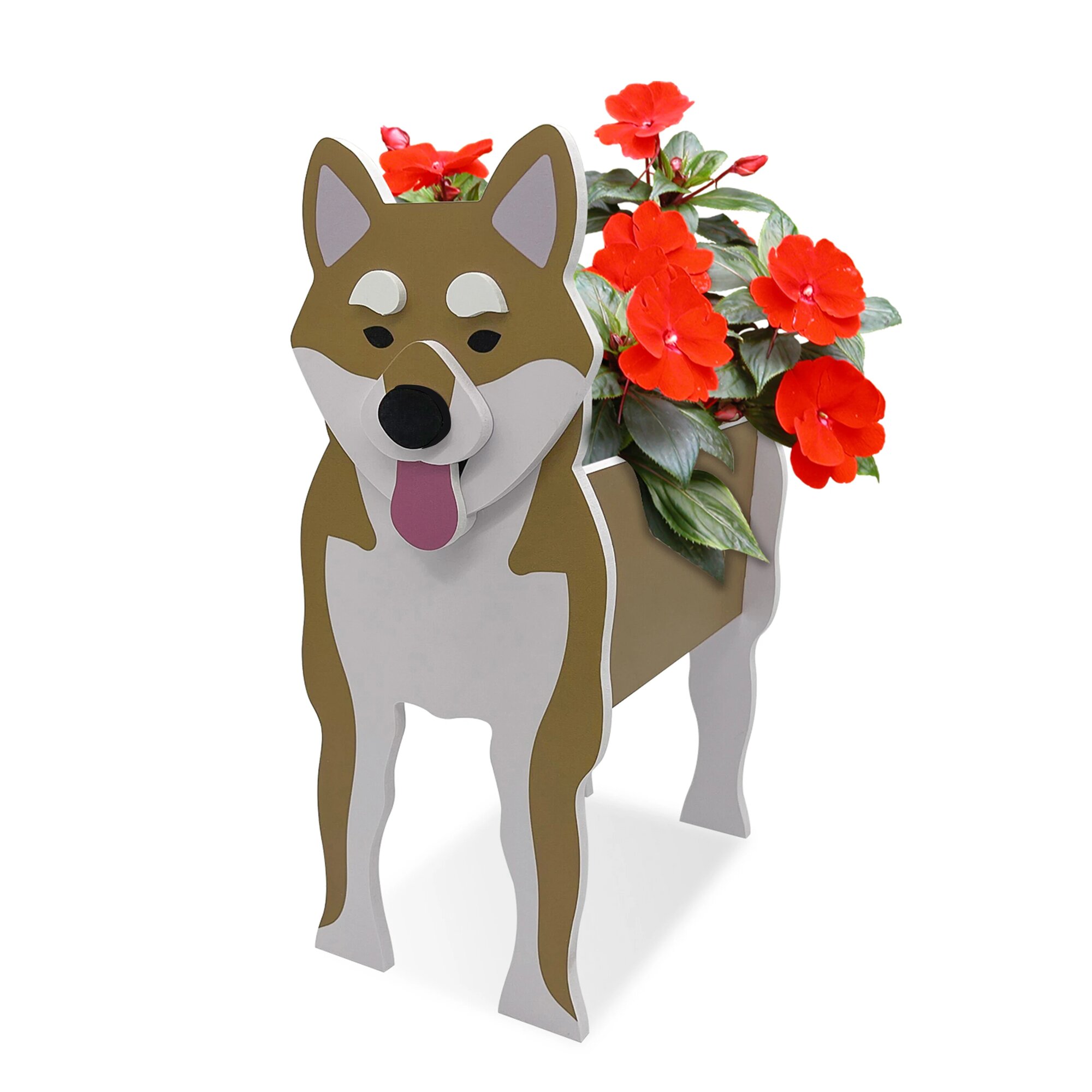 Цветочный горшок Shiba Inu из ДПК, 1