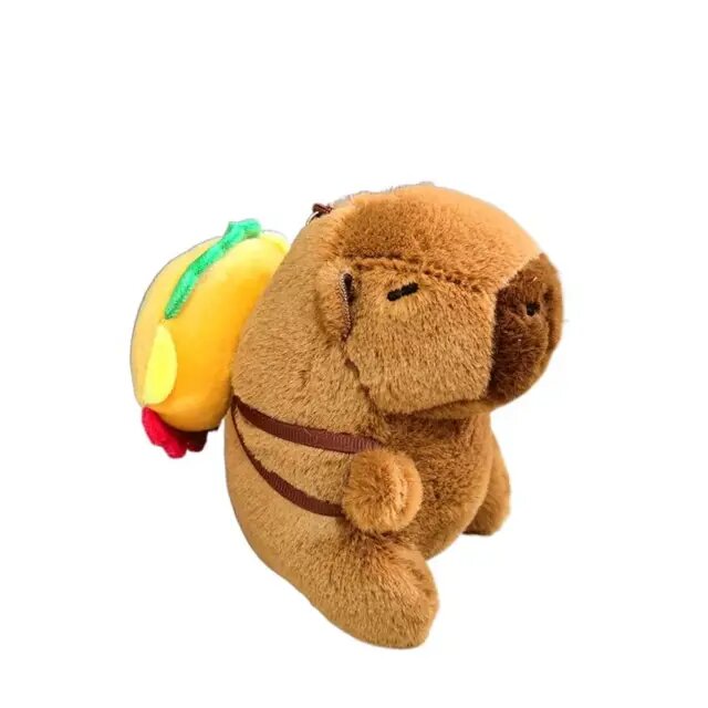 Милая игрушка-брелок в виде капибары, разноцветный мультяшный головной убор в виде капибары, кукла-капибара, мягкие игрушки, морская свинка