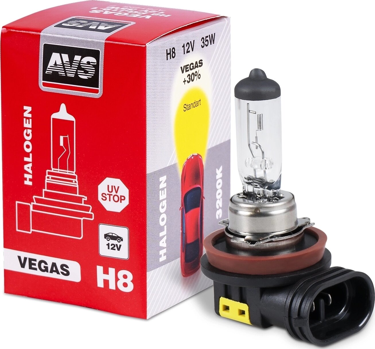 Галогенная лампа AVS Vegas H8.12V.35W.1шт.