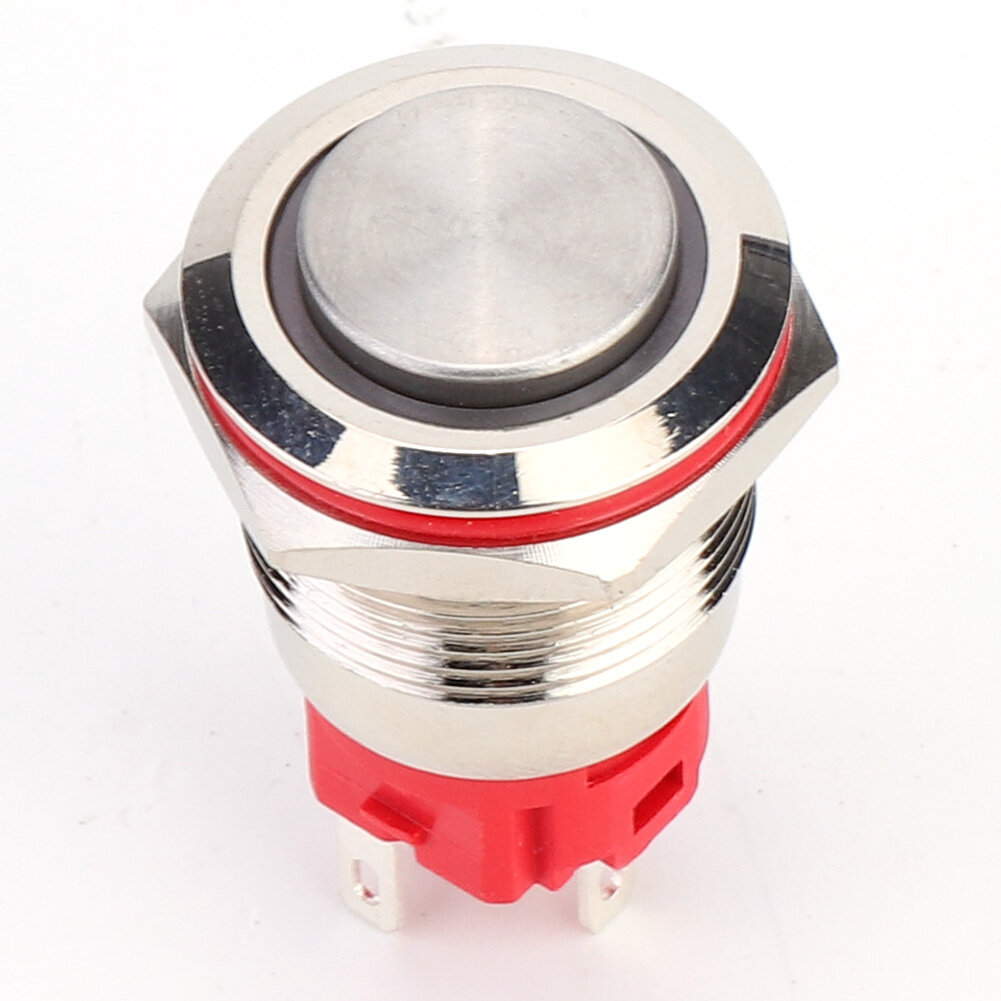 Металлический переключатель кнопки DC9 ~ 30 В 19 мм 1NO 1NC Self -Shocking Switch со светло -желтым (самостоятельная блокировка высокой головки)