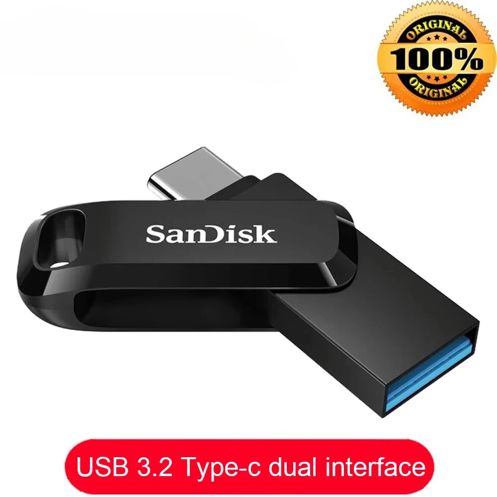 SanDisk Ultra Dual USB 3.2 флешка Type-C 64/128/256/512 ГБ 1 ТБ