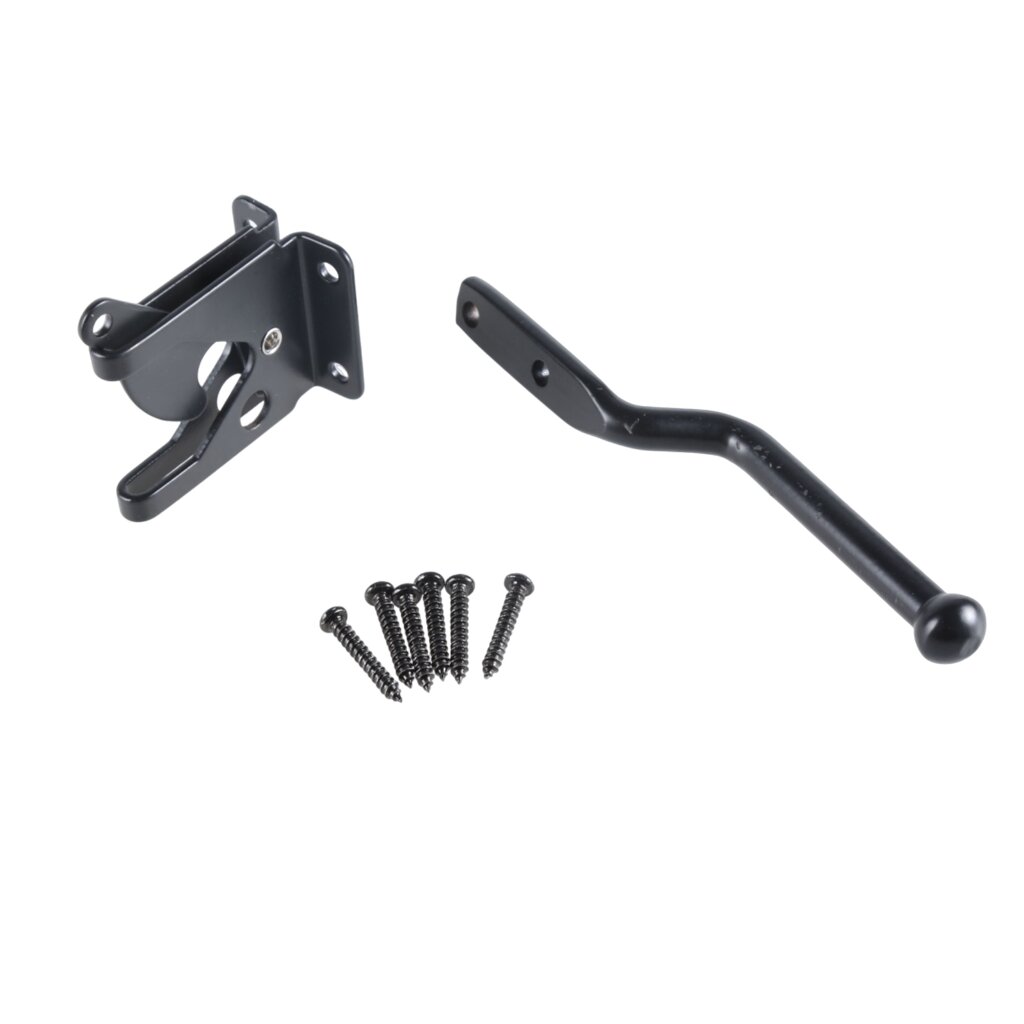 Автоматические защелки ворот с регулировкой силы тяжести Фиксируют стальные самоблокирующиеся болты Сверхмощный замок ворот из черной стали для садовой изгороди