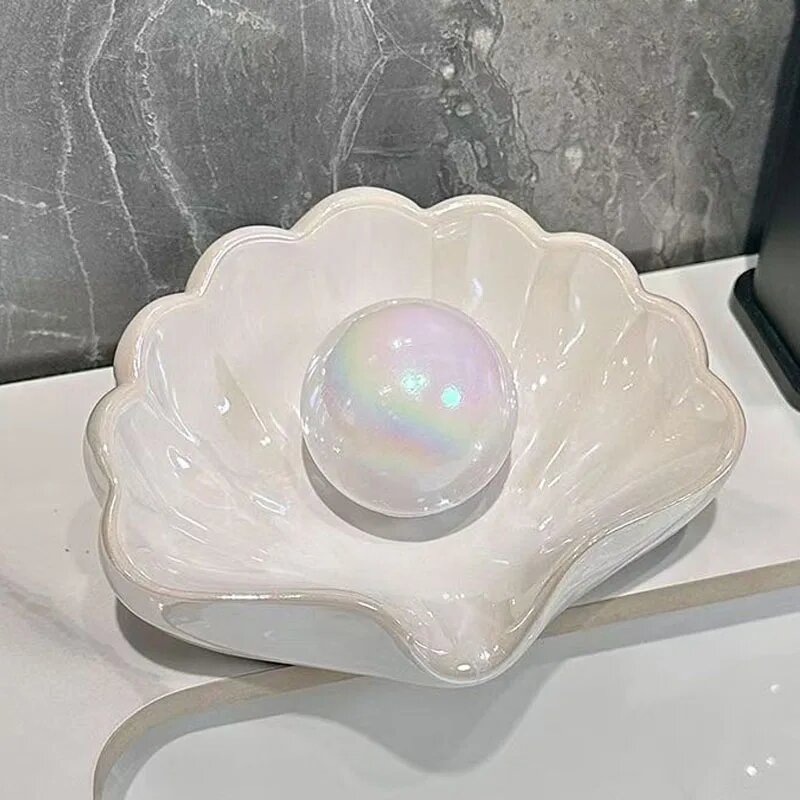 Керамическая мыльница-ракушка type A