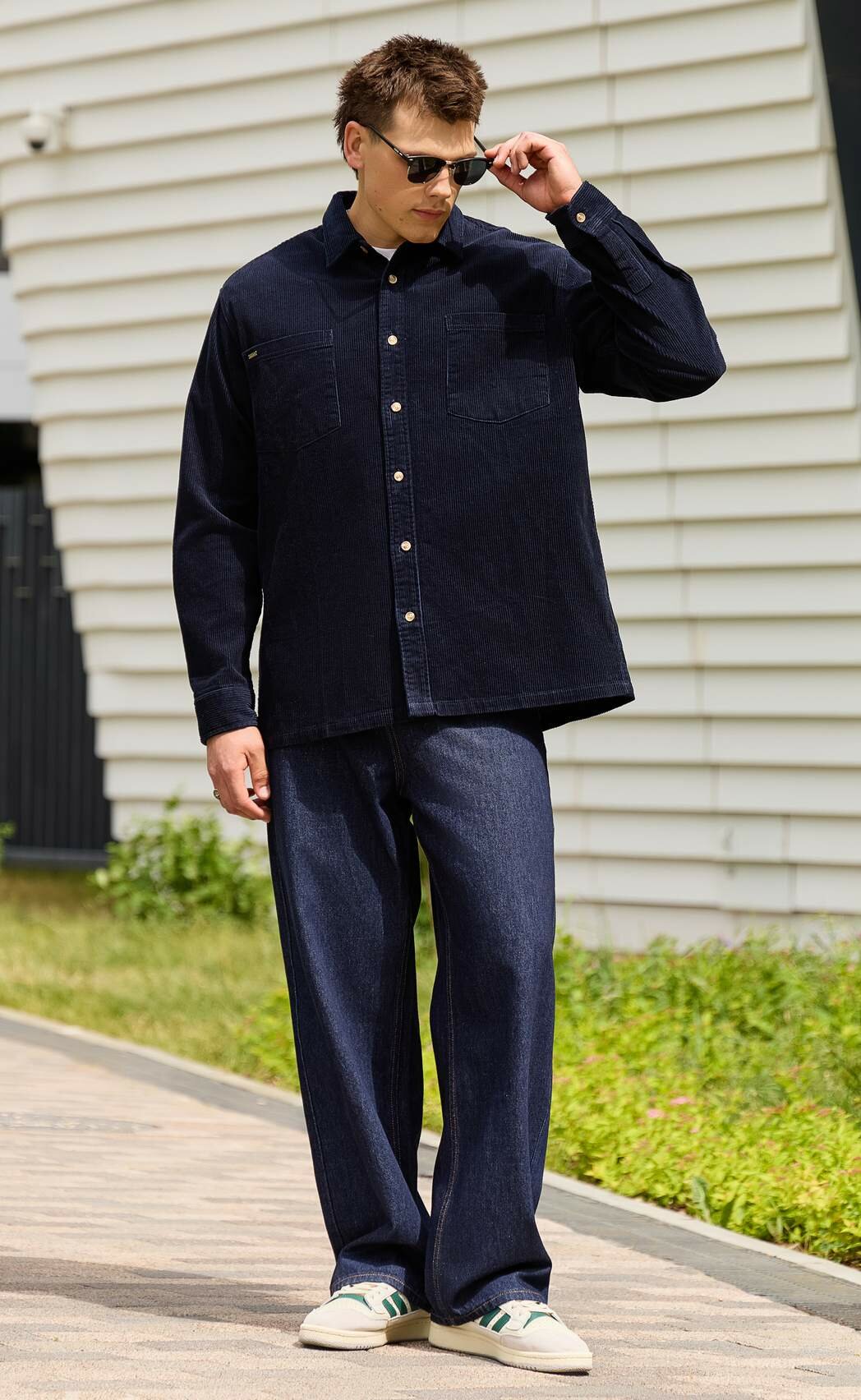 Рубашка вельветовая рубашка-куртка XL(52-54)