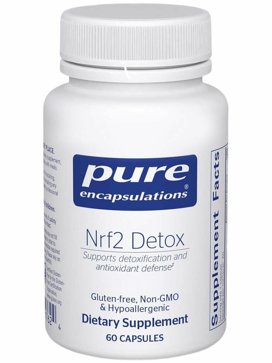 Pure Encapsulations, Nrf2 Detox, поддержка детоксикации организма, 60 капсул