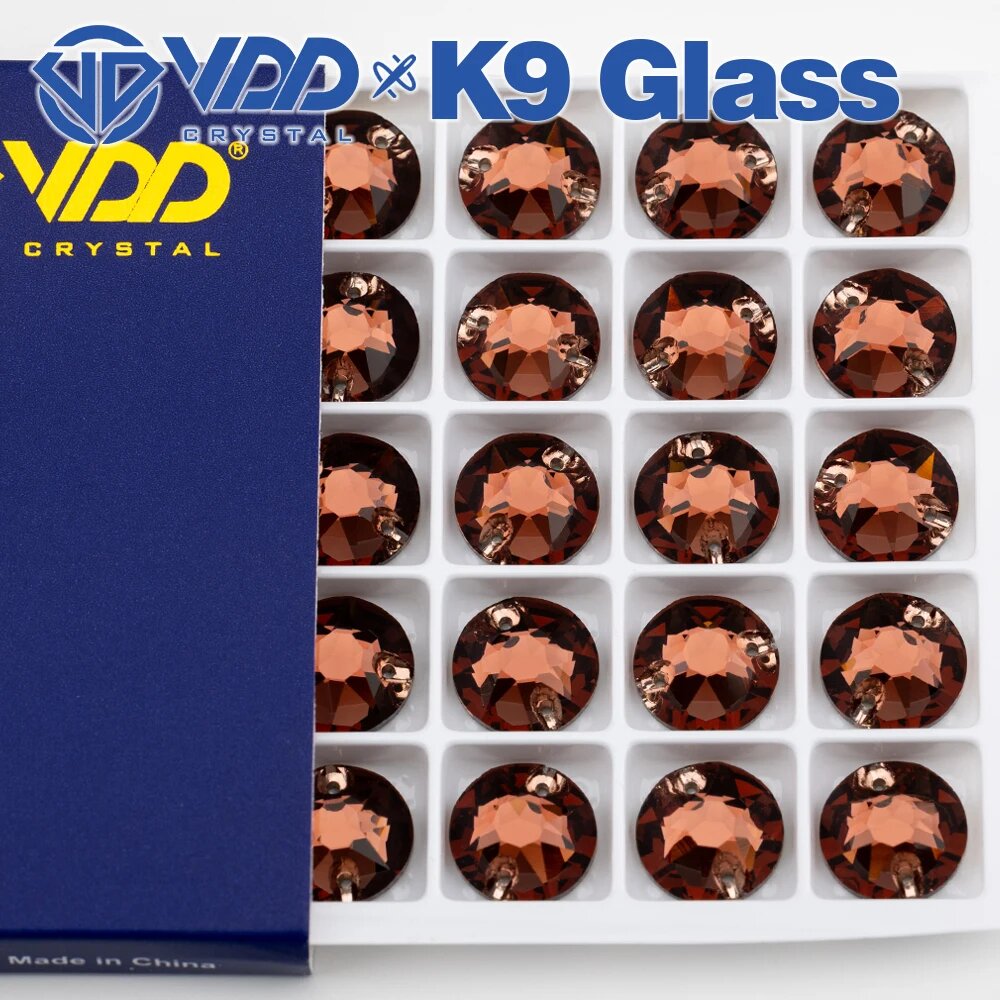 Стразы VDD 8 Big 8 Small 12mm - 40Pcs, Бордовый, Wine