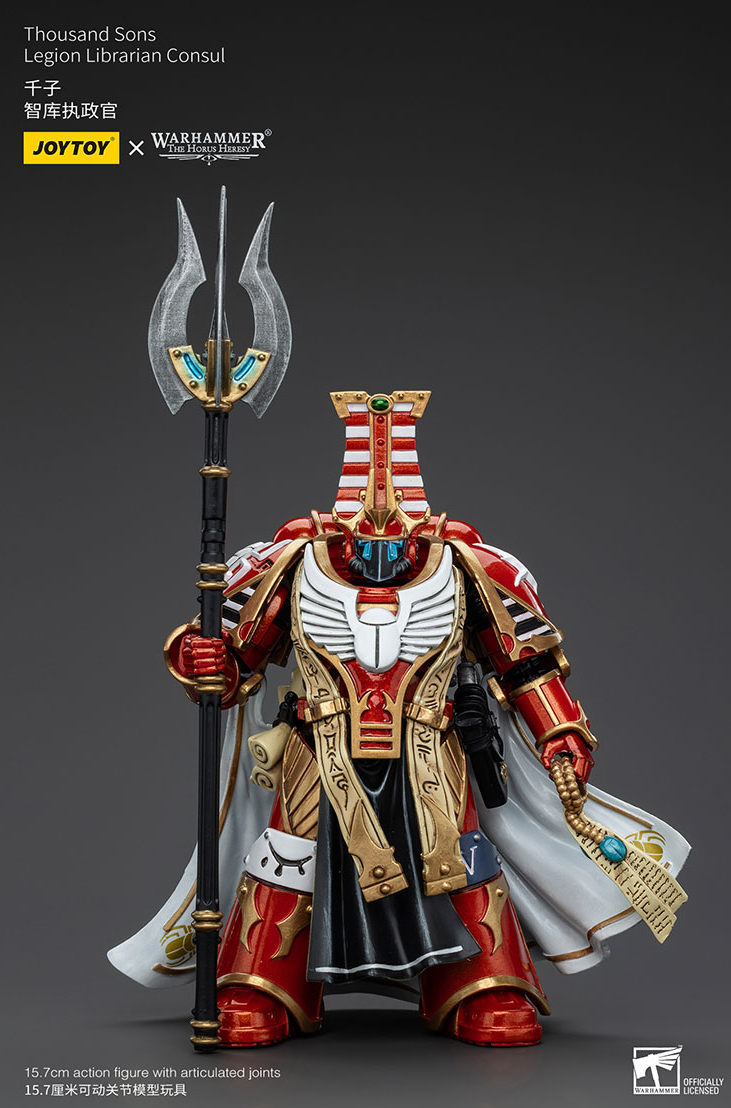 Подвижная фигурка JOYTOY Warhammer 40000 Thousand Sons Legion Librarian Consul